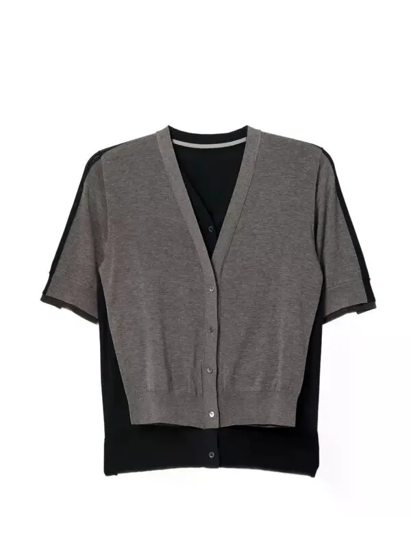 JNBY V-neck Layered Cardigan