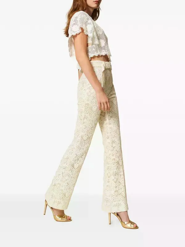 TWINSET Lace Flared Trousers