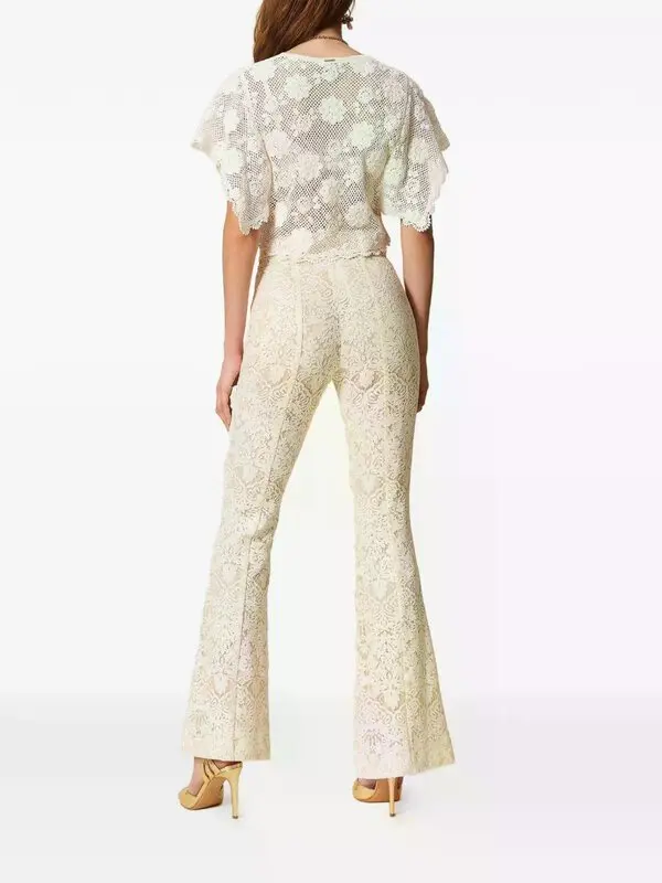 TWINSET Lace Flared Trousers