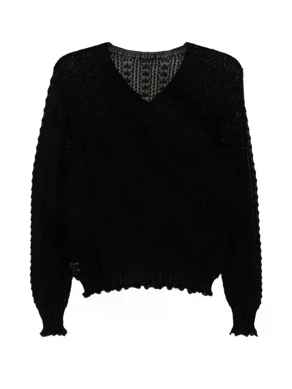 JNBY Gathered Hem V-neck Top