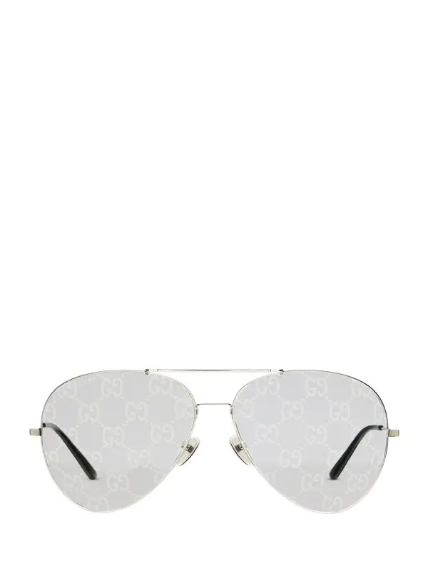Gucci Pilot Sunglasses - Silver