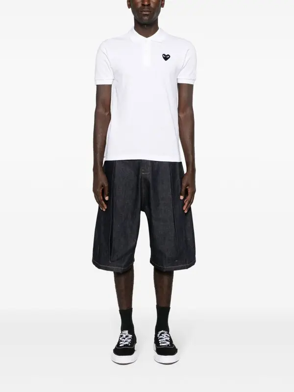 Play Comme Des Garcon Cotton Polo Shirt - White