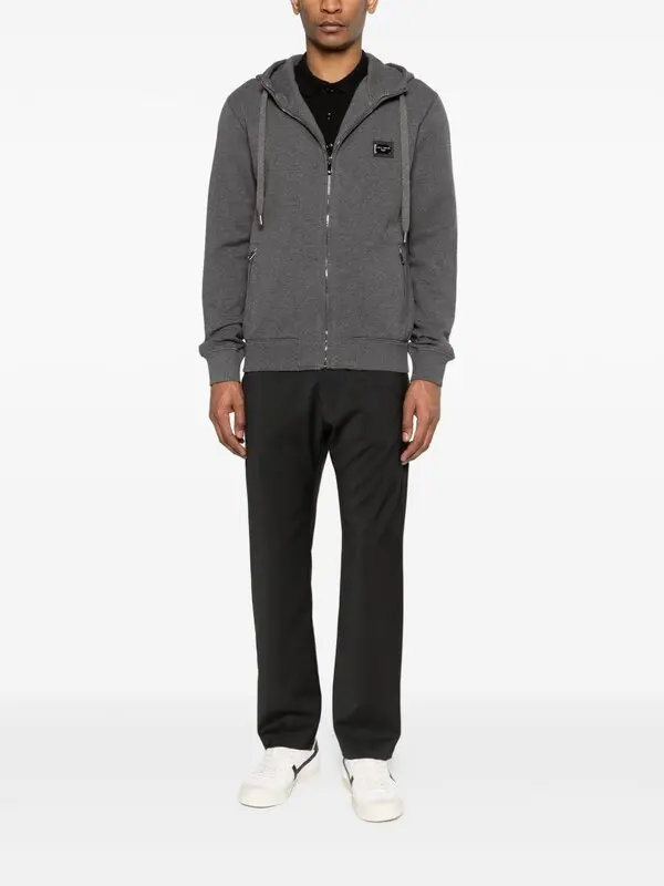 Dolce & Gabbana Essential Zip Up Hoodie - Grey