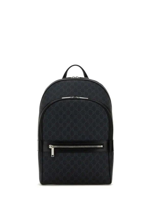 Gucci Gg Monogram Backpack - Black