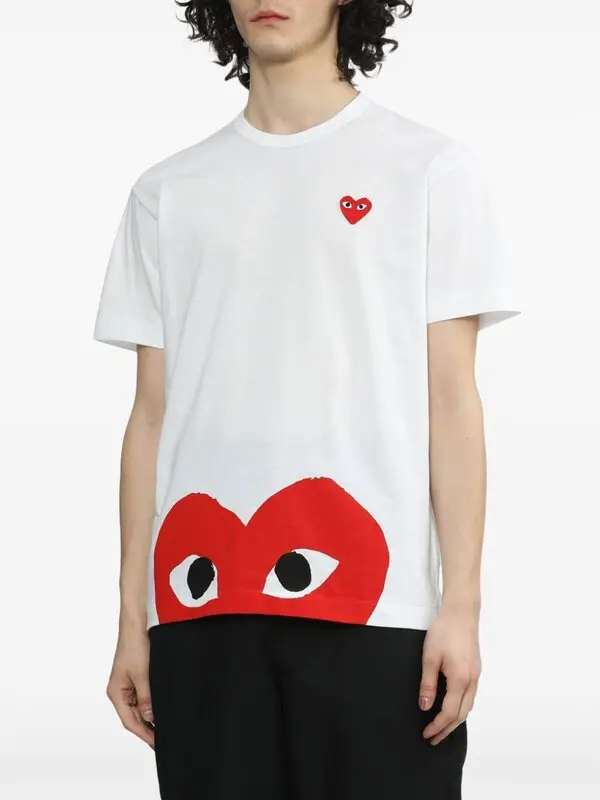 Play Comme Des Garcon Cotton T-shirt - White