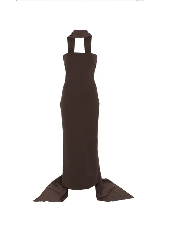 Solace London Martine Maxi Dress - Brown