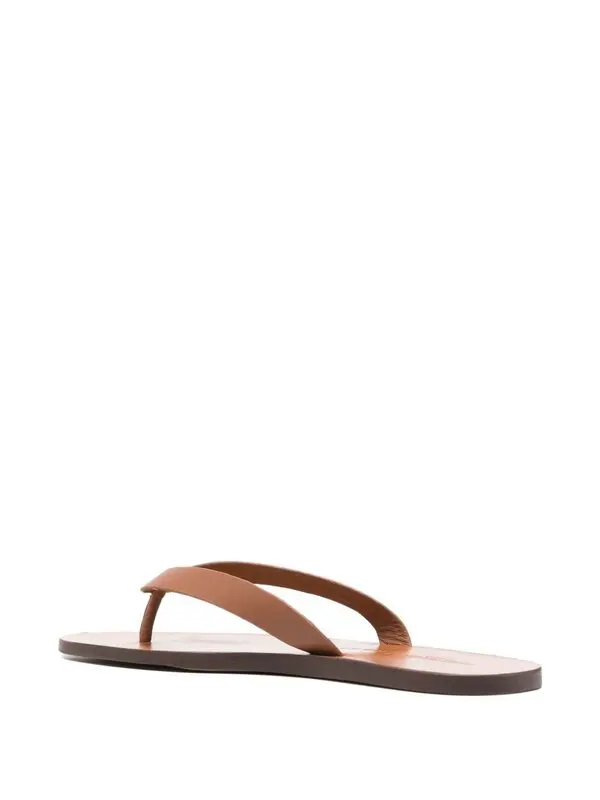 Manebí Leather Thong Sandals - Brown