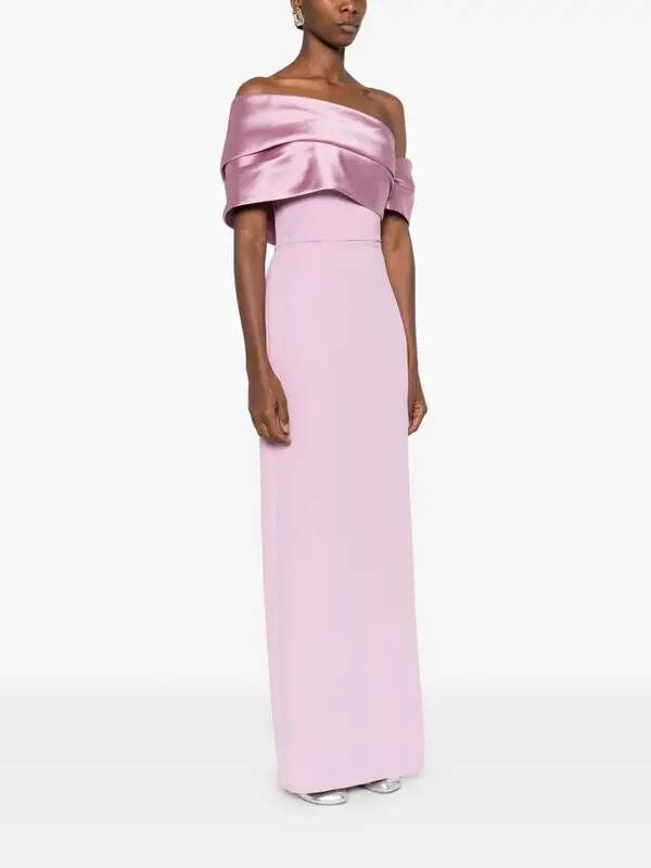 Solace London Alexis Masi Off-shoulder Maxi Dress - Pink