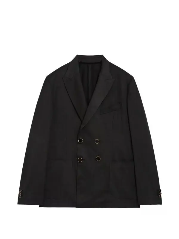 A PAPER KID Pinstriped Double-breasted Blazer