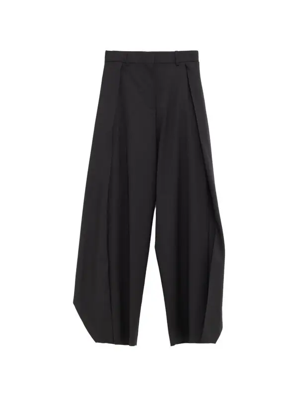 Loewe Wool Wide-leg Trousers - Black