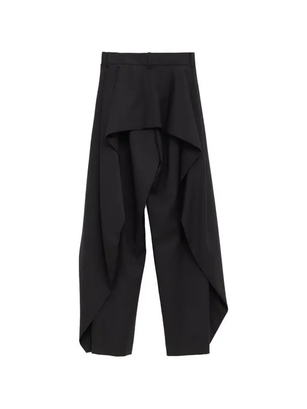 Loewe Wool Wide-leg Trousers - Black