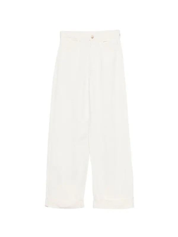 Emporio Armani Linen Blend Trousers - Beige