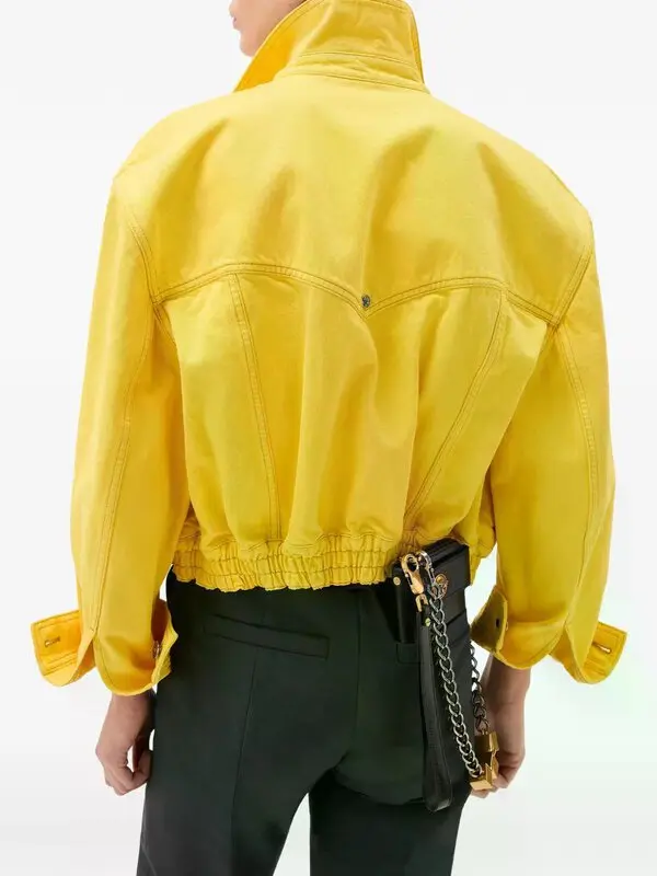 Versace Oversized Denim Jacket With Medusa Hardware