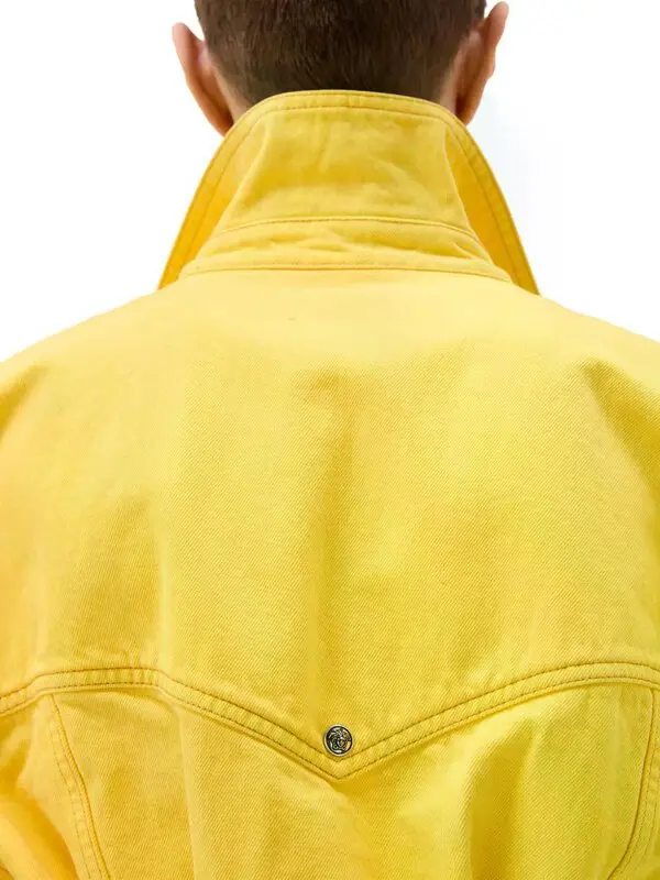 Versace Oversized Denim Jacket With Medusa Hardware