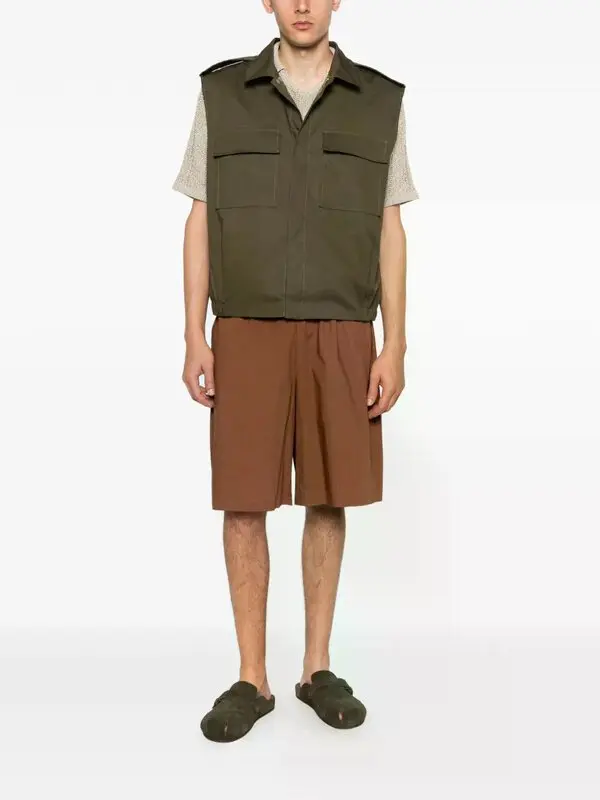 Imperial Elasticated-waistband Shorts - Brown