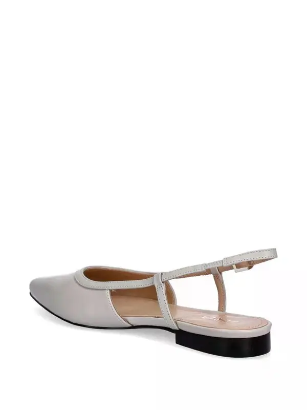 Furla Pointed Buckle Leather Ballet Flats