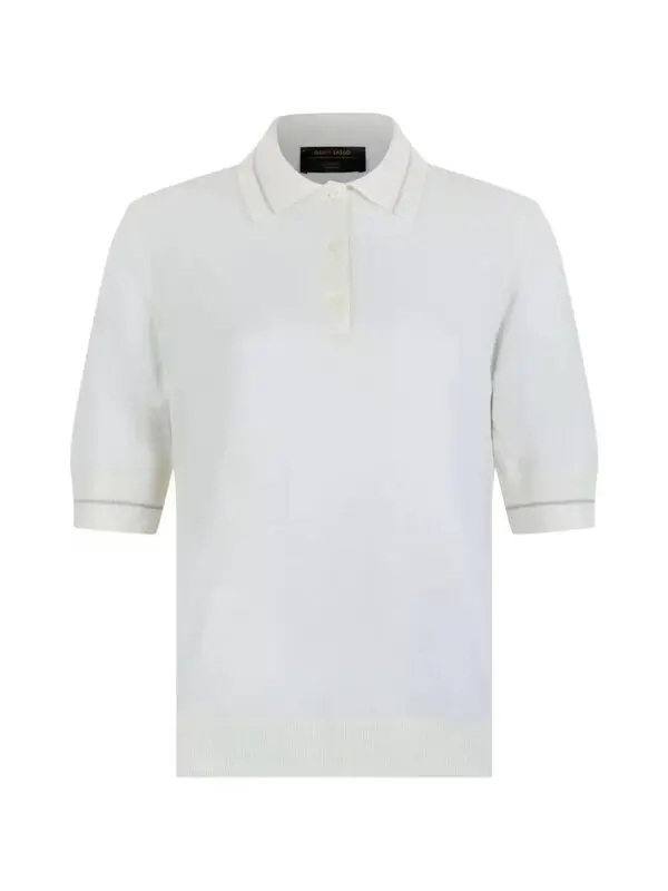 GRAN SASSO Striped Trim Polo Shirt