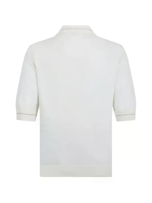 GRAN SASSO Striped Trim Polo Shirt