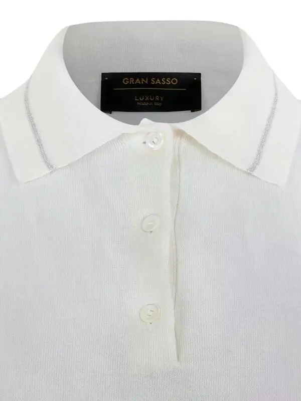 GRAN SASSO Striped Trim Polo Shirt