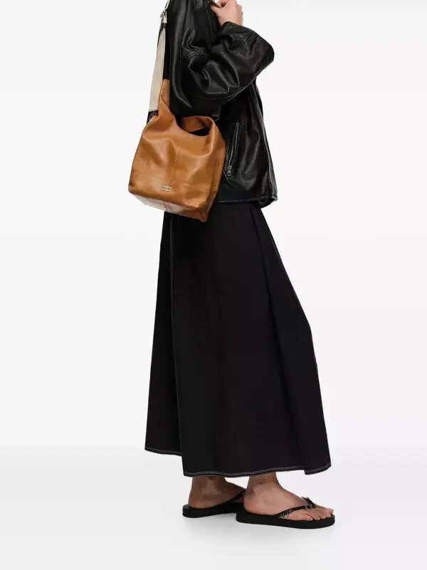 Bimba Y Lola Medium Stitched Tote Bag - Brown