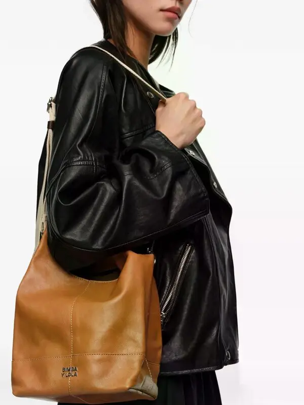 Bimba Y Lola Medium Stitched Tote Bag - Brown