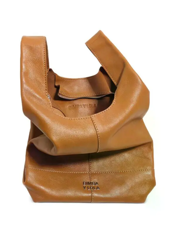 Bimba Y Lola Medium Stitched Tote Bag - Brown