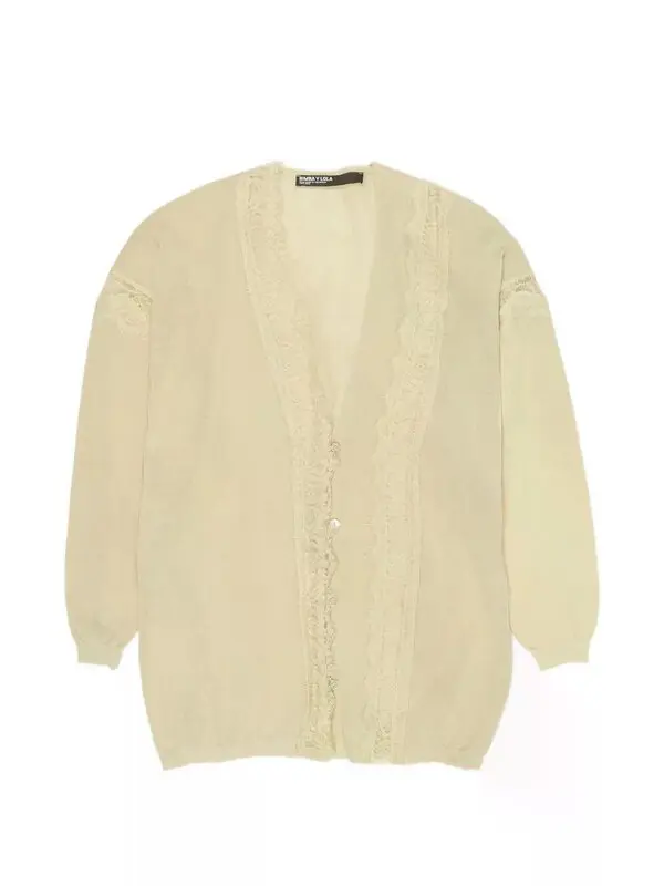 Bimba Y Lola Lace-trim Cardigan