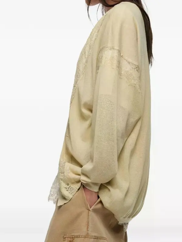 Bimba Y Lola Lace-trim Cardigan
