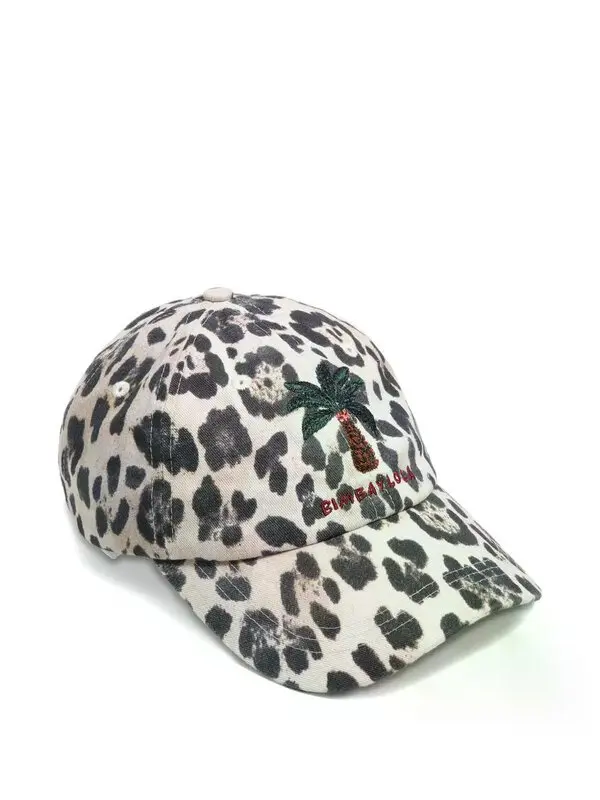 Bimba Y Lola Animal-pattern Cotton Cap - Neutrals