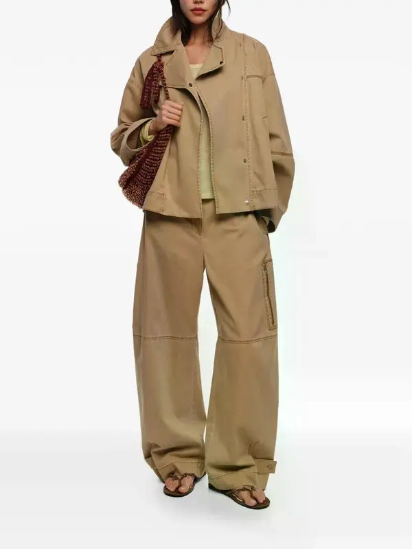 Bimba Y Lola Zip-pocket Wide Leg Trousers