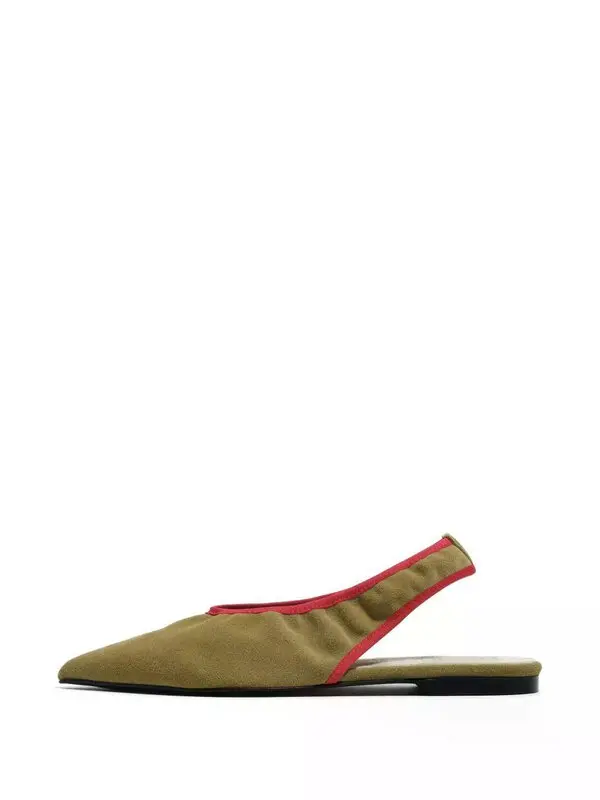 Bimba Y Lola Pointed Leather Flat Pumps