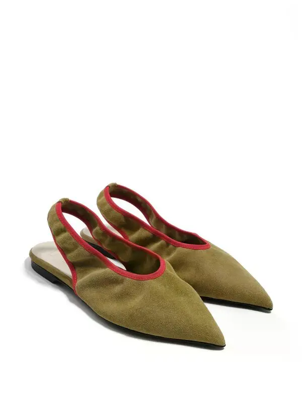 Bimba Y Lola Pointed Leather Flat Pumps