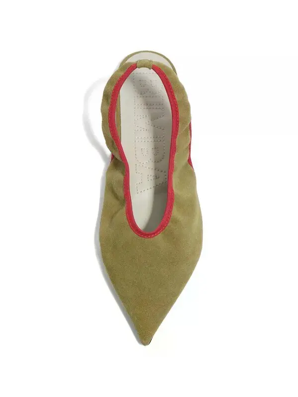 Bimba Y Lola Pointed Leather Flat Pumps