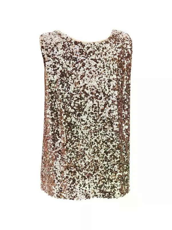ELENA MIRÒ Sequin Round-neck Top