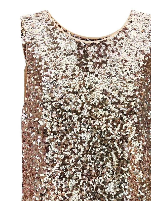 ELENA MIRÒ Sequin Round-neck Top