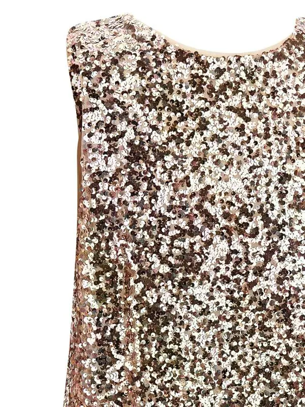 ELENA MIRÒ Sequin Round-neck Top