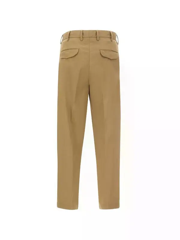 MYTHS Pleated Flap Trousers - Neutrals