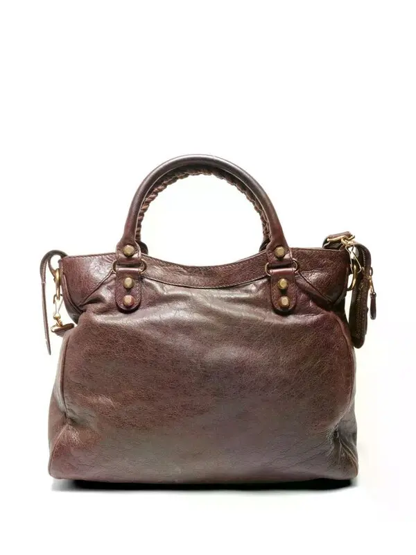 Balenciaga 1990-2000 Braided-handle Tote Bag - Brown