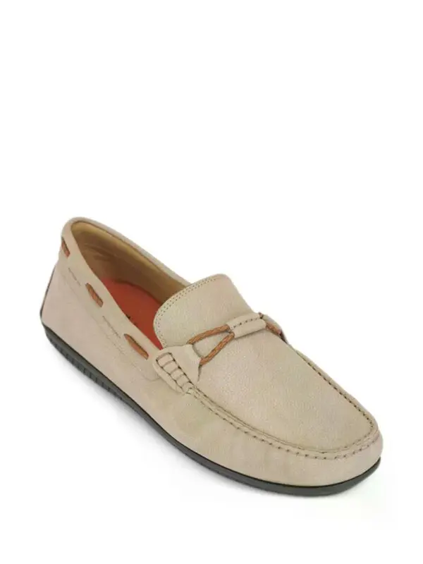 Martin Dingman Braided Suede Loafers
