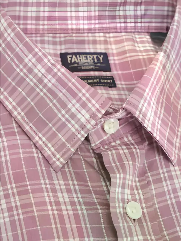 Faherty Brand The Movement™ Checked Shirt - Pink