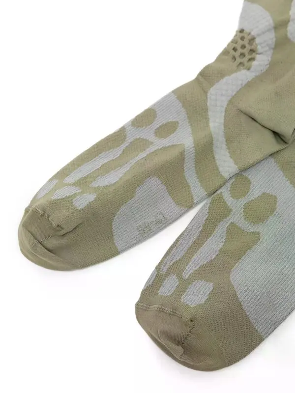 ROA Bones Logo Technical Socks - Green