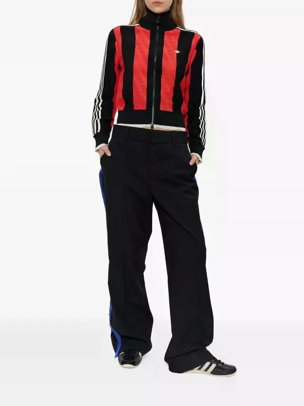 Adidas Striped Zip-up Cardigan
