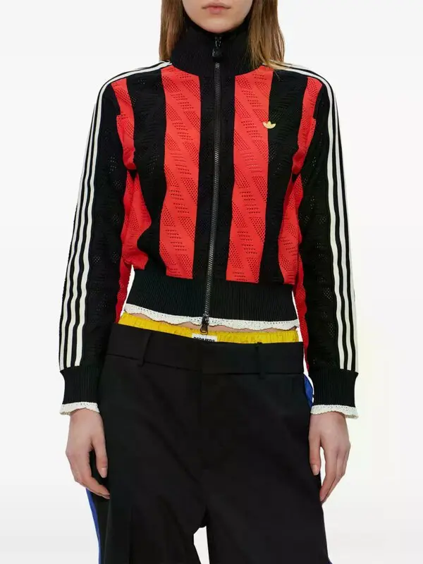 Adidas Striped Zip-up Cardigan