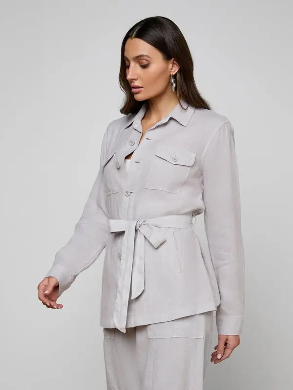L'Agence Samaya Linen Utility Jacket