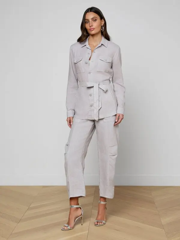 L'Agence Samaya Linen Utility Jacket