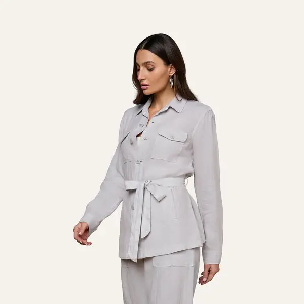 L'Agence Samaya Linen Utility Jacket