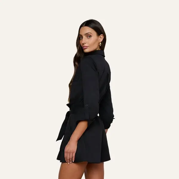 L'Agence Pearson Poplin Shirt - Black