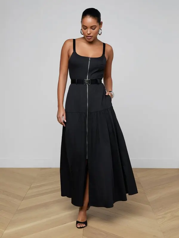 L'Agence Rima Maxi Dress - Black