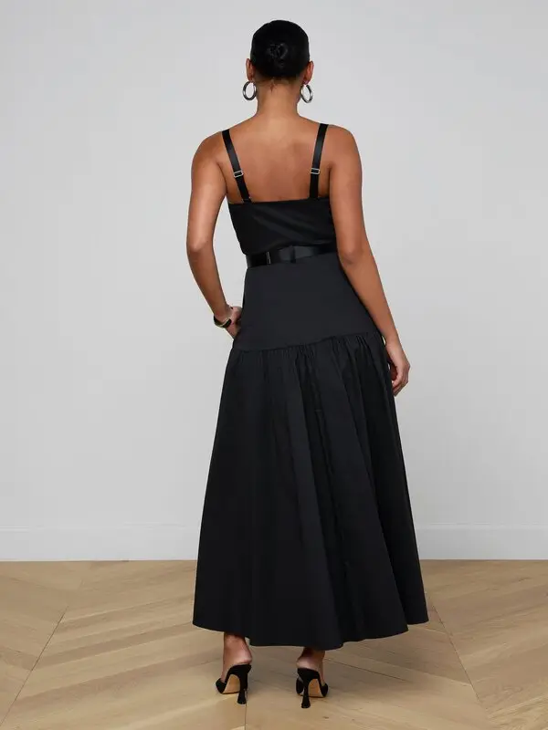 L'Agence Rima Maxi Dress - Black