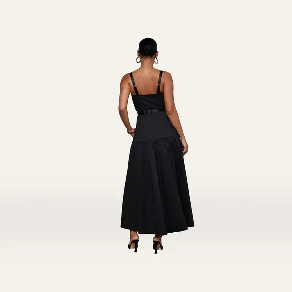 L'Agence Rima Maxi Dress - Black